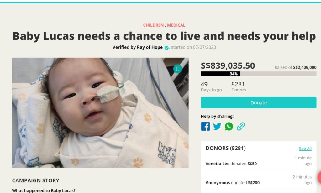Desperate parents launch S$2.4 million crowdfunding campaign to save ...