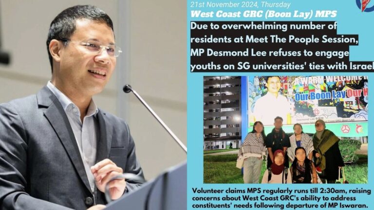West Coast GRC residents unable to meet MP Desmond Lee over Gaza ...